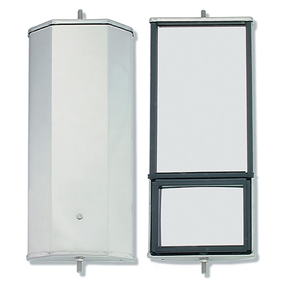 16043 - OEM-Style Split-Focus West Coast Box Mirror, Stainless Steel