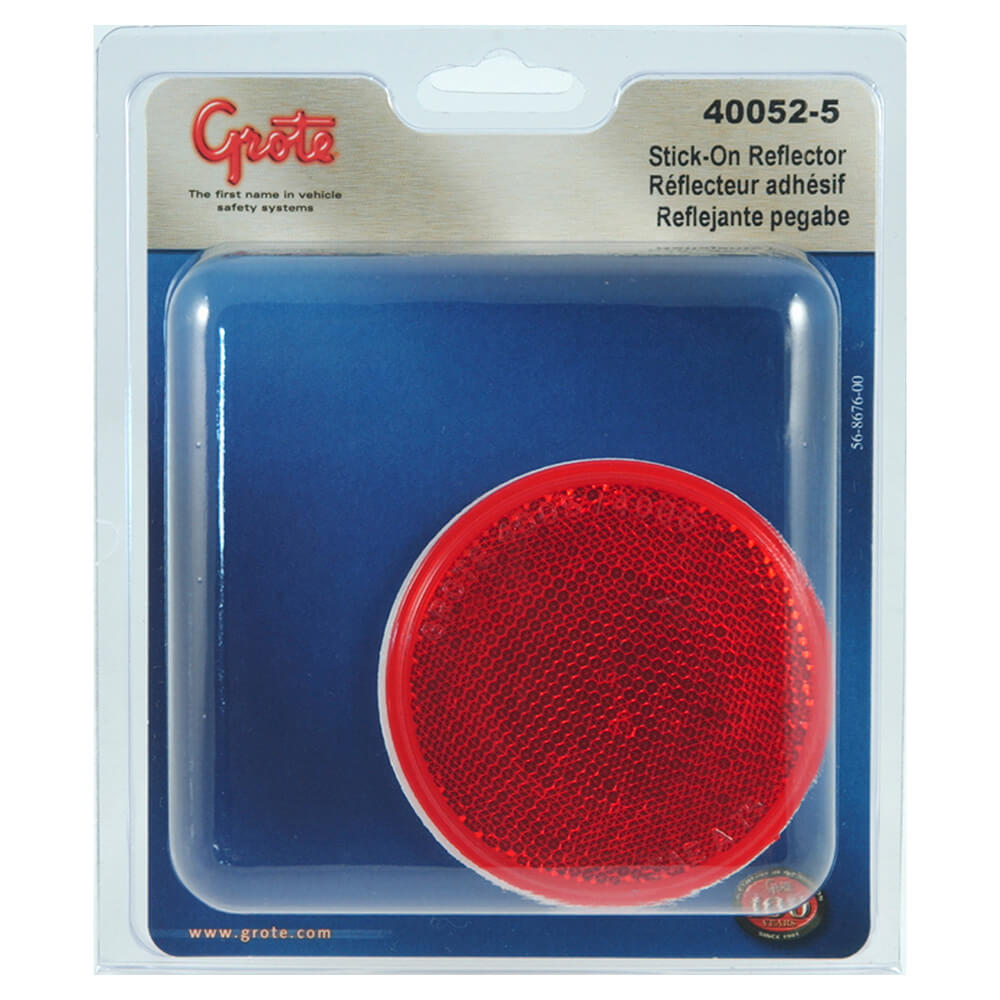 40053 - Round Stick-On Reflector, Yellow