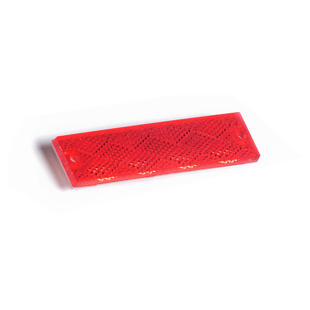 40132 - Mini Stick-On Screw-Mount Rectangular Reflectors, Red