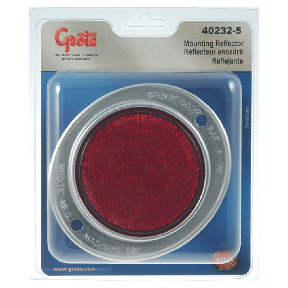 40232 - Aluminum Two-Hole Mounting Reflectors, Red