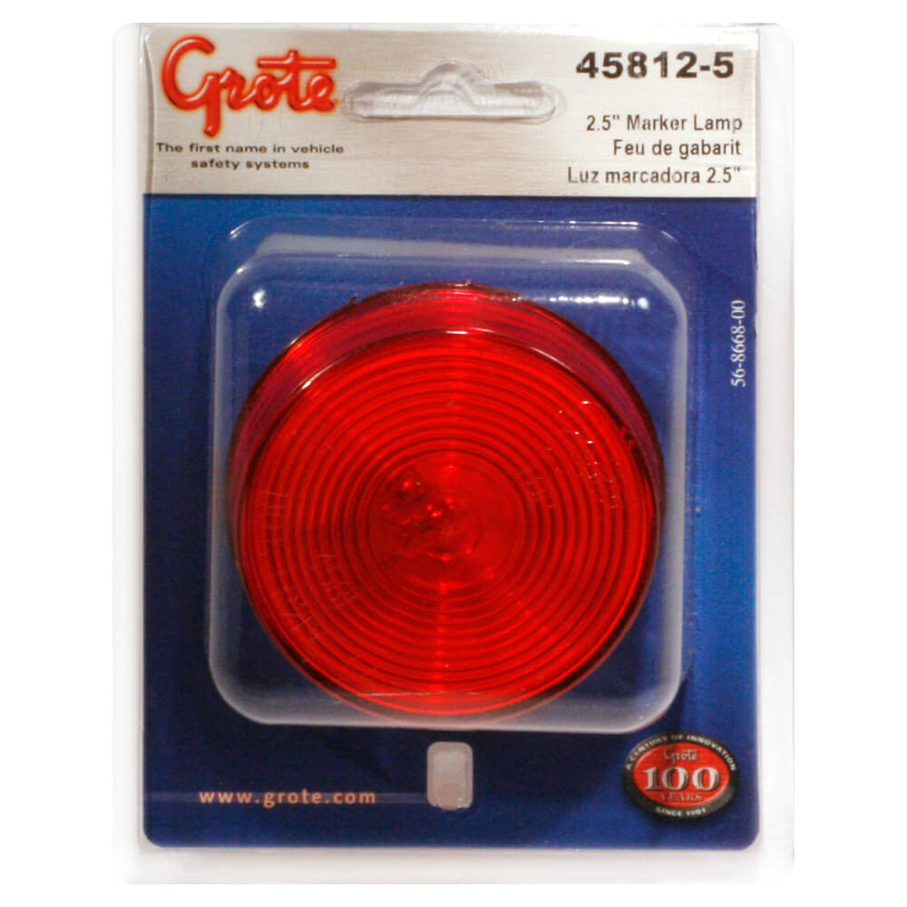 45833 - 2 1/2" Round Clearance Marker Lights, Built-In Reflector, 12V