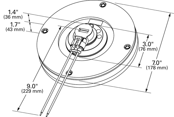 56083 - 7" School Bus Lights, Single Contact w/ Arrow Lens, 12V