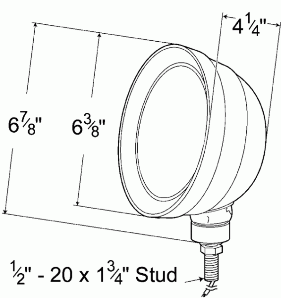 64940 - Par 46 Utility Lights, Rubber Tractor, Housing Only