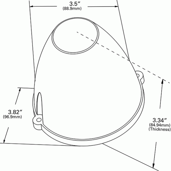 92773 - Clearance Marker Replacement Lenses, Torpedo-Style Cab Lens, Yellow